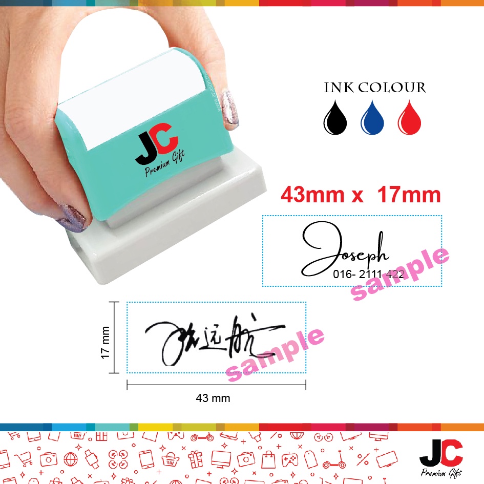 Signature Stamp Chop / Parcel Receive Chop / Invoice Chop | Shopee Malaysia
