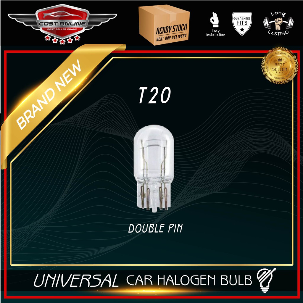 UNIVERSAL CAR HALOGEN BULB T5/T10/T15/4038/1156/1141/1016/T20/T20 AMBER ...