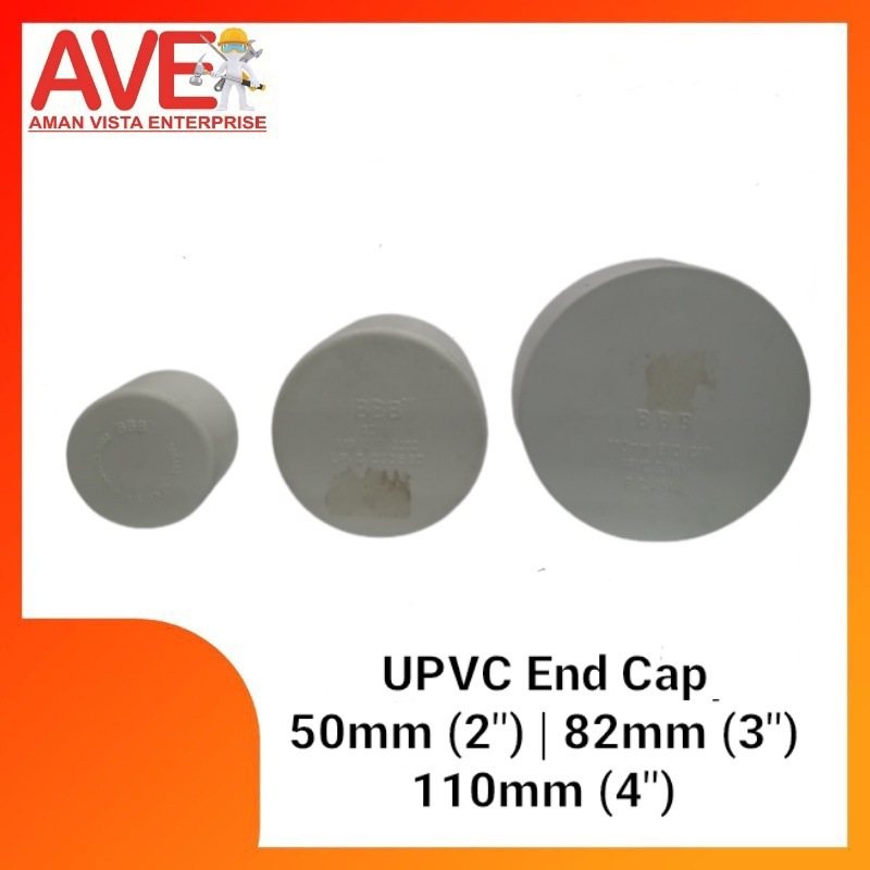 UPVC End Cap 50mm (2") | 82mm (3") | 110mm (4") | Shopee Malaysia
