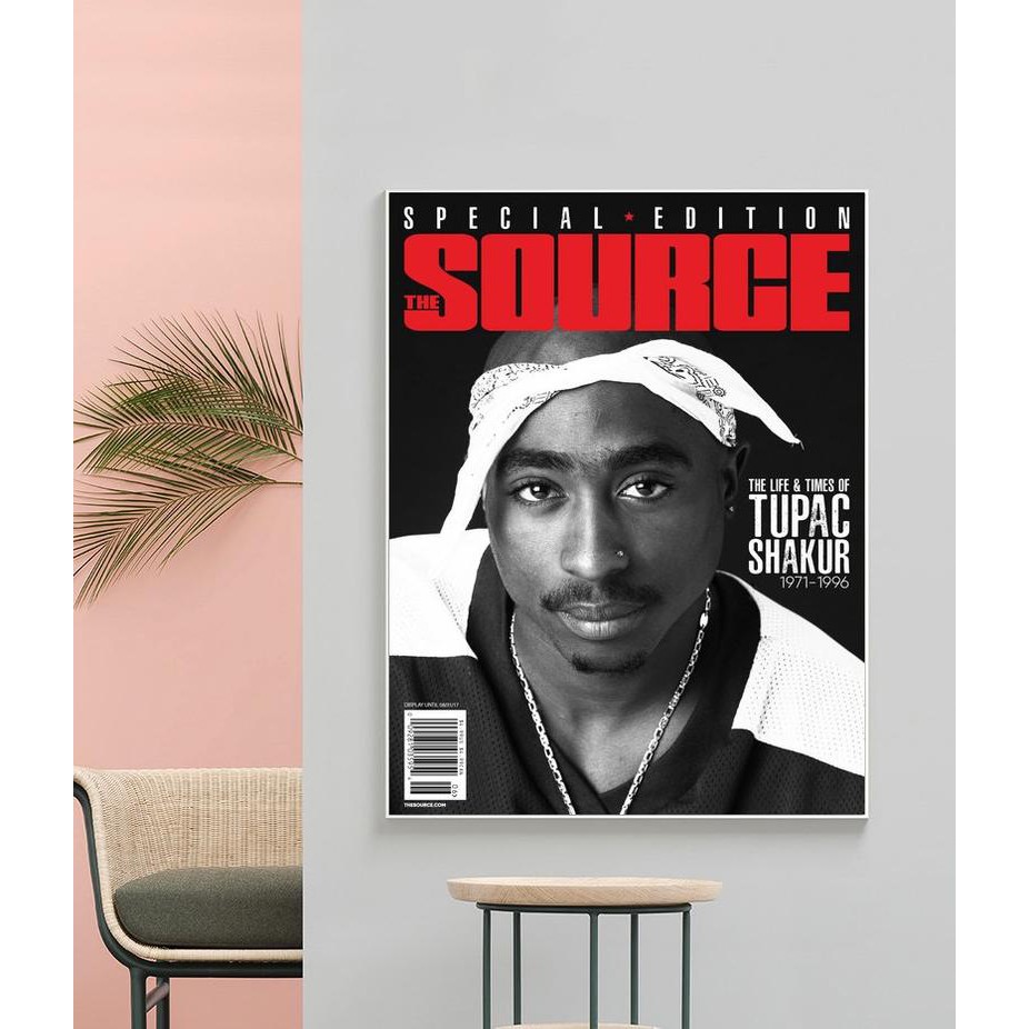 💥READY STOCK💥Tupac Shakur 2Pac Source Cover Hip-Hop/Rap Black & White ...