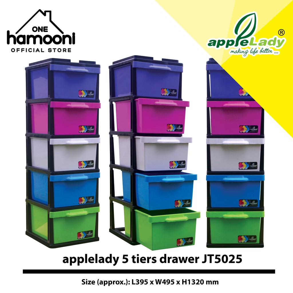 [PROMO]Applelady 5 Tiers Plastic Drawer/5 Tiers Cabinet/Storage Cabinet ...