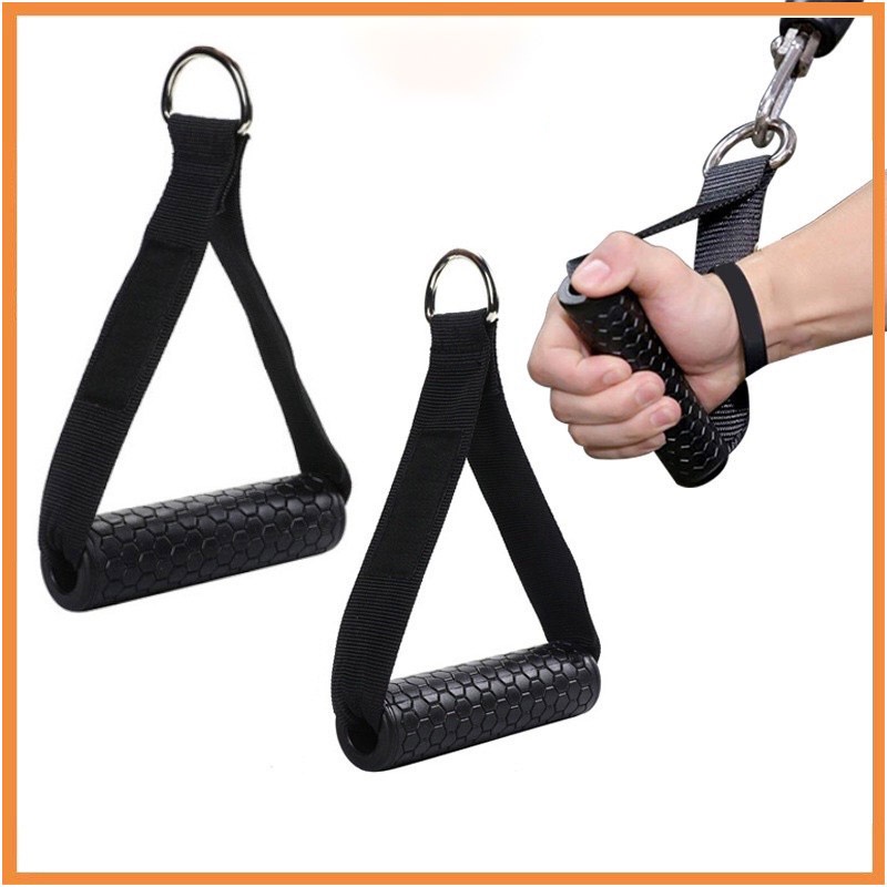 Pair of gym grips, chest pull handle, D-shaped handle, shoulder pull ...