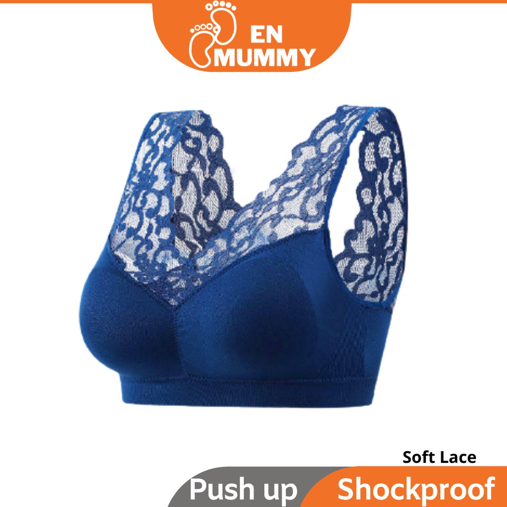 EM Hawani Exclusive 32-52 ABCD Cup Bra Lace Push Up Sport Seamless ...