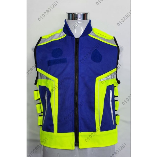RIDER VEST - BLUE YELLOW ( NEW DESIGN) | Shopee Malaysia