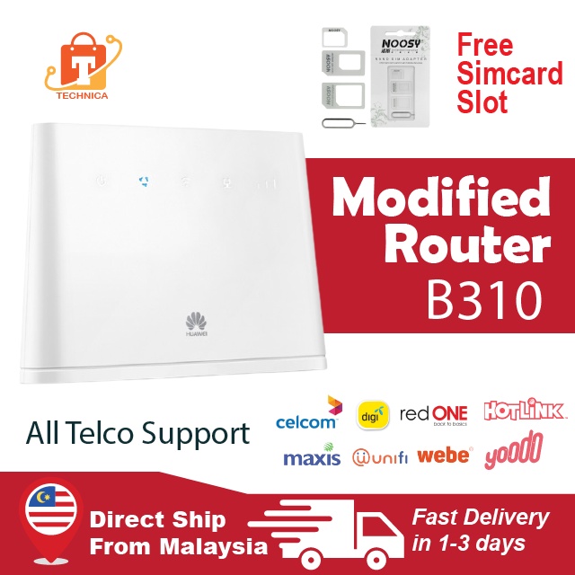 READY STOCK IN MALAYSIA B310 Unlocked Modify Modem 4G Router B310 ...