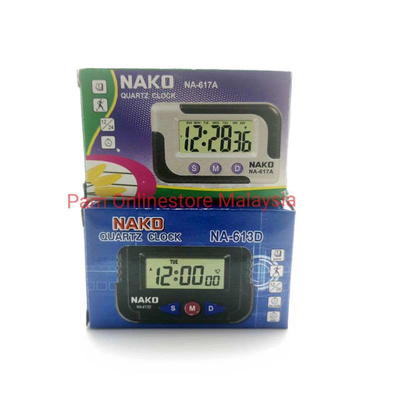 NAKO NA-613D / NA-617A Digital Car Automobile Alarm Clock | Shopee Malaysia