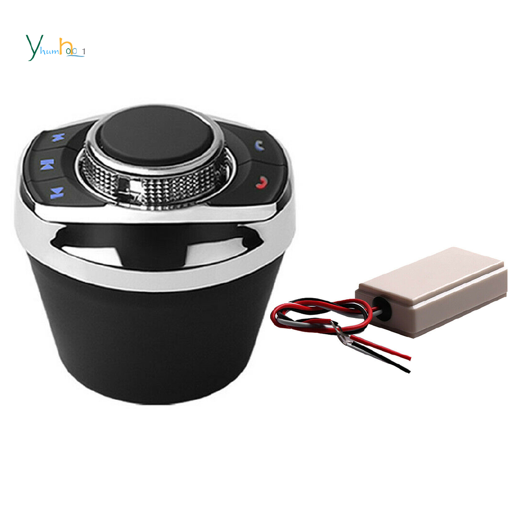 Universal Car Wireless Steering Wheel Control Button with LED Light 8 ...