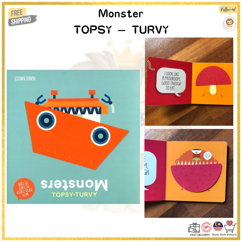 Topsy Turvy Monsters / English book / play book / learning book ...
