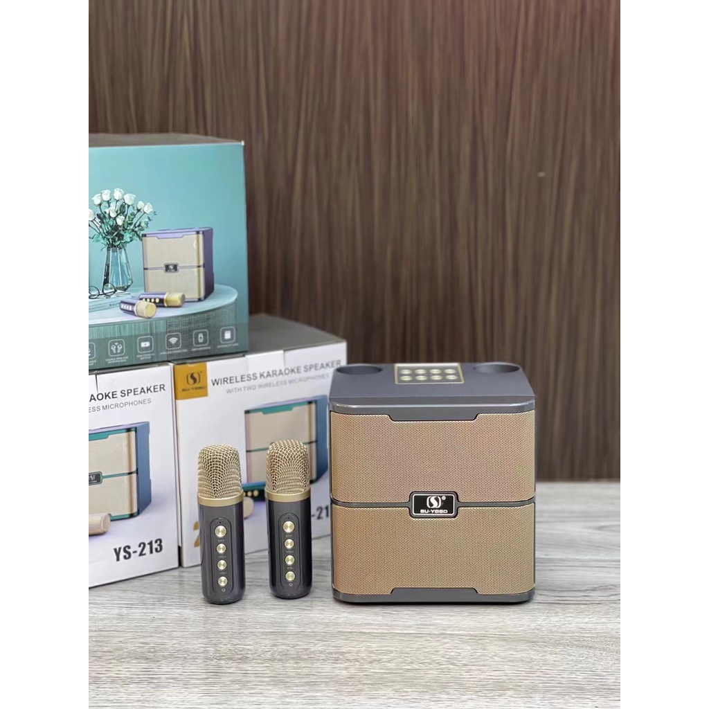 SU-YOSD YS213 Wireless Karaoke Speaker With Two Wireless Microphone ...