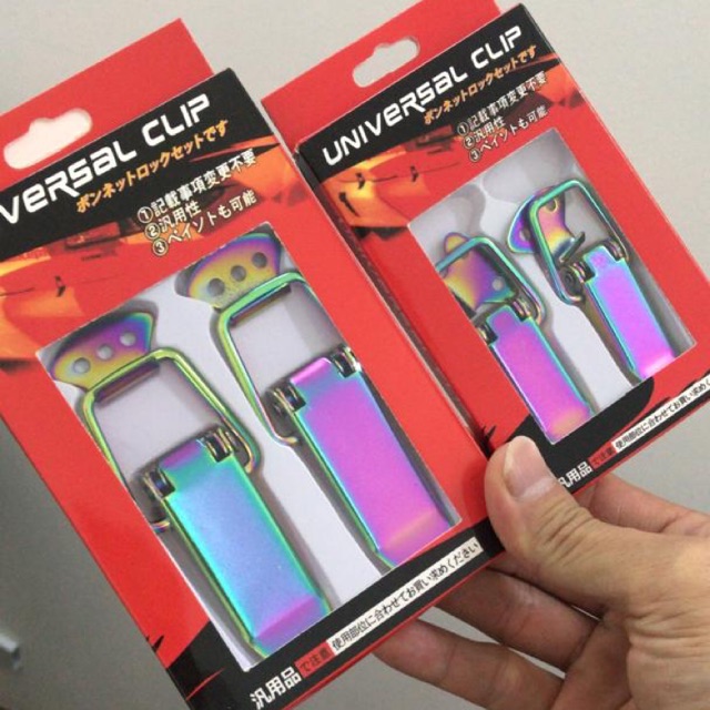 Universal Car Bonnet Clip Stainless Steel Titanium Rainbow Bonnet Pin ...