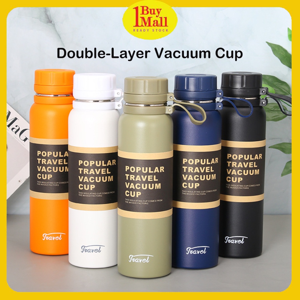 650ml/850ml/1100ml Double Stainless Steel Sport Thermal Flask Leak-Proof Insulation Bottle ...