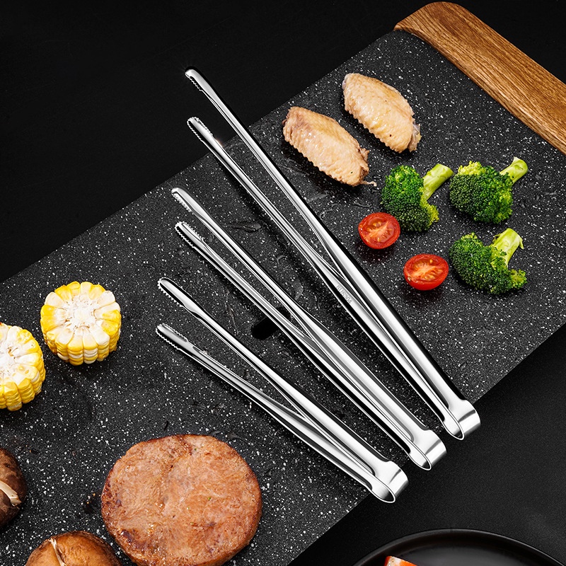 Japanese barbecue tongs 304 stainless steel food tongs multi-function ...
