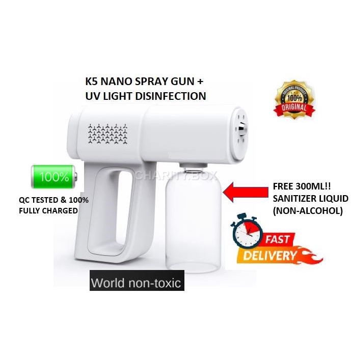 [Ready Stock] New Model K5 Nano Atomizer Spray Gun Wireless Disinfection + Free 300ML Liquid ...