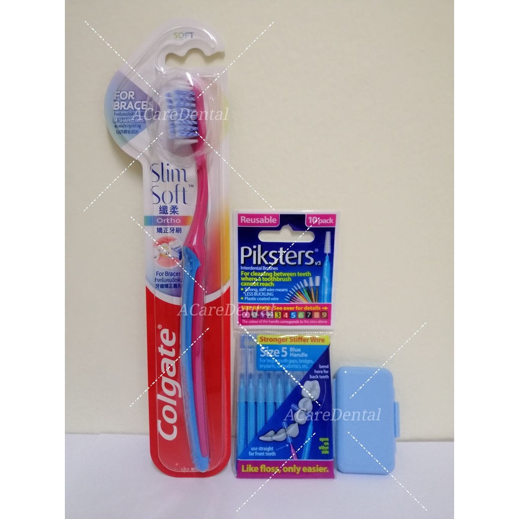 Colgate SlimSoft Ortho Braces Toothbrush & Orthodontic Braces Relief ...