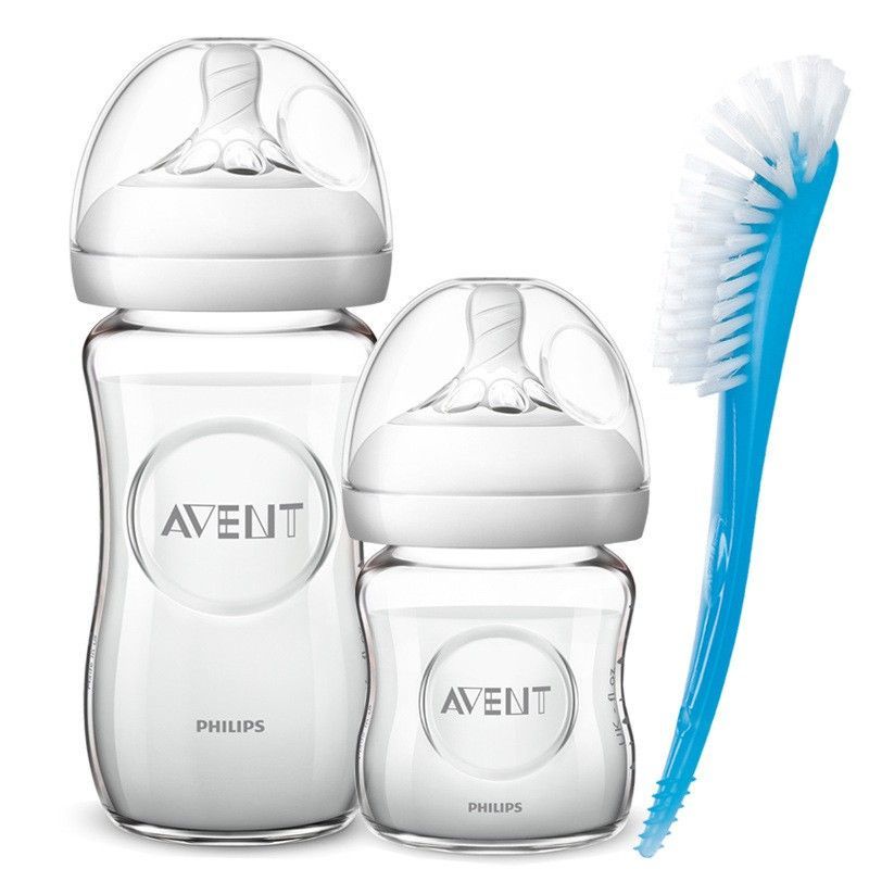 Philips Avent Natural Pure Glass Feeding Bottle 4oz/8oz/Accessories ...
