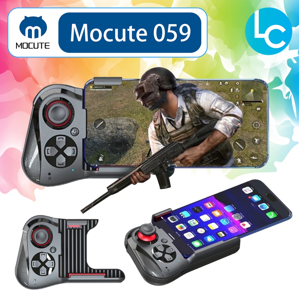 Mocute 059 One-handed Wireless Bluetooth Gamepad Joystick for Android IOS Phone PUBG Game Pad ...