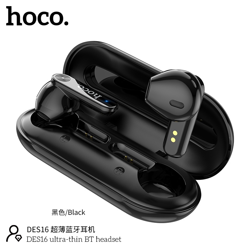hoco. Ultra Thin 5.2BT Headset Comfortable Wearing Touch Control DES16 ...