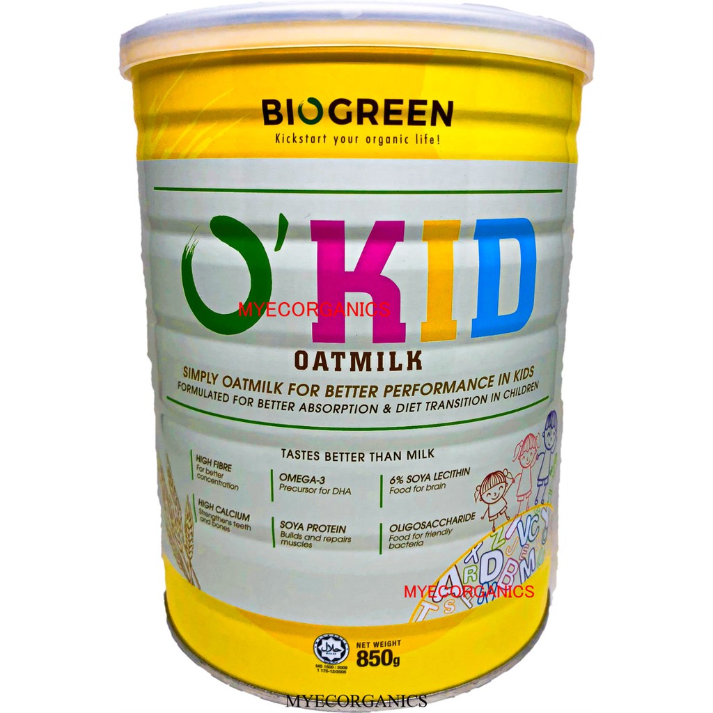 Biogreen O'Kid Oatmilk 850G | Shopee Malaysia