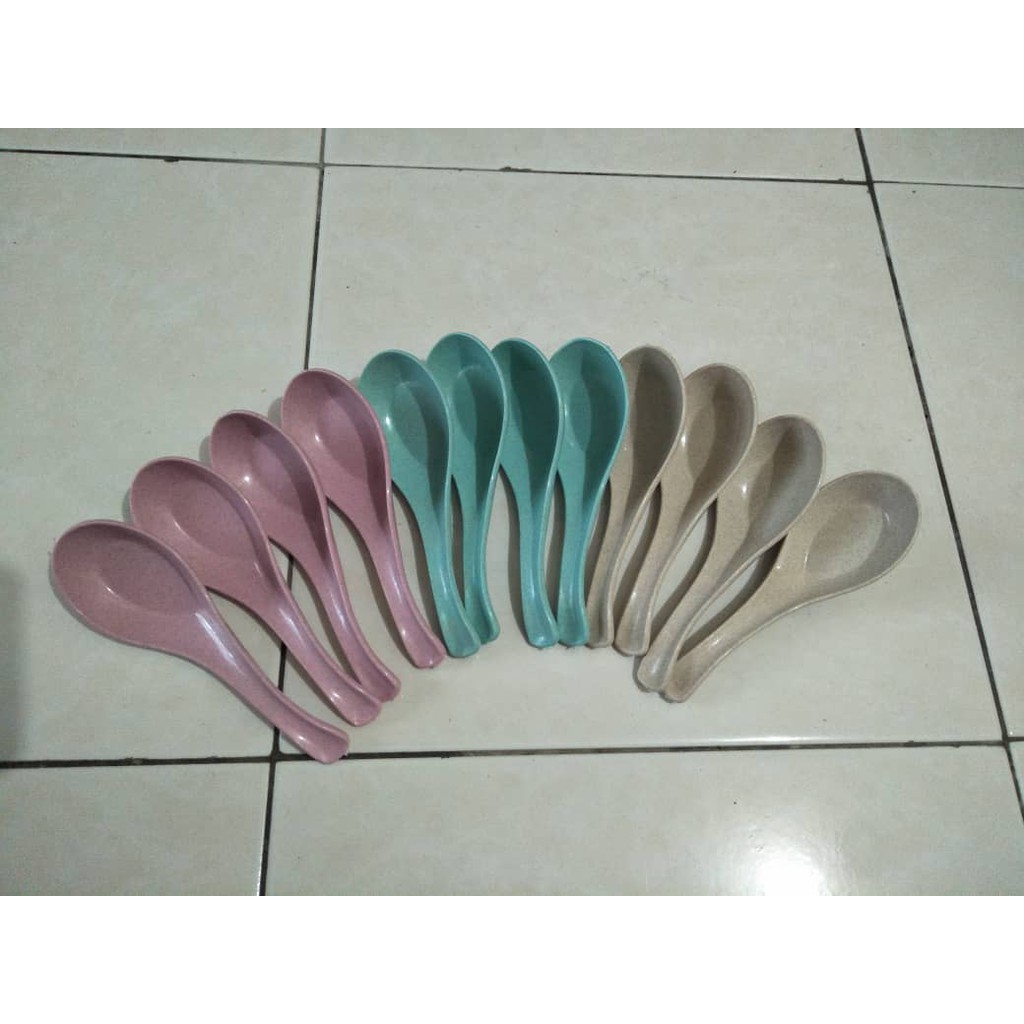 [SD01] ] SUDU PLASTIK SET 12PC/ SUDU & GARFU / SUDU TEBAL & COMEL ...