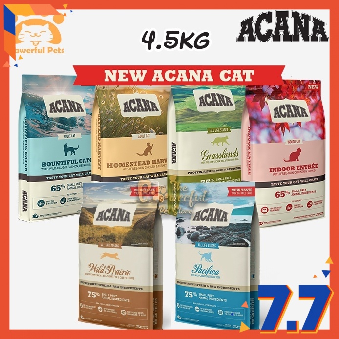 ACANA Cat Dry Food Pacifica/Wild Prairie/Grasslands/Indoor Entree/Bountiful Catch/Homestead ...