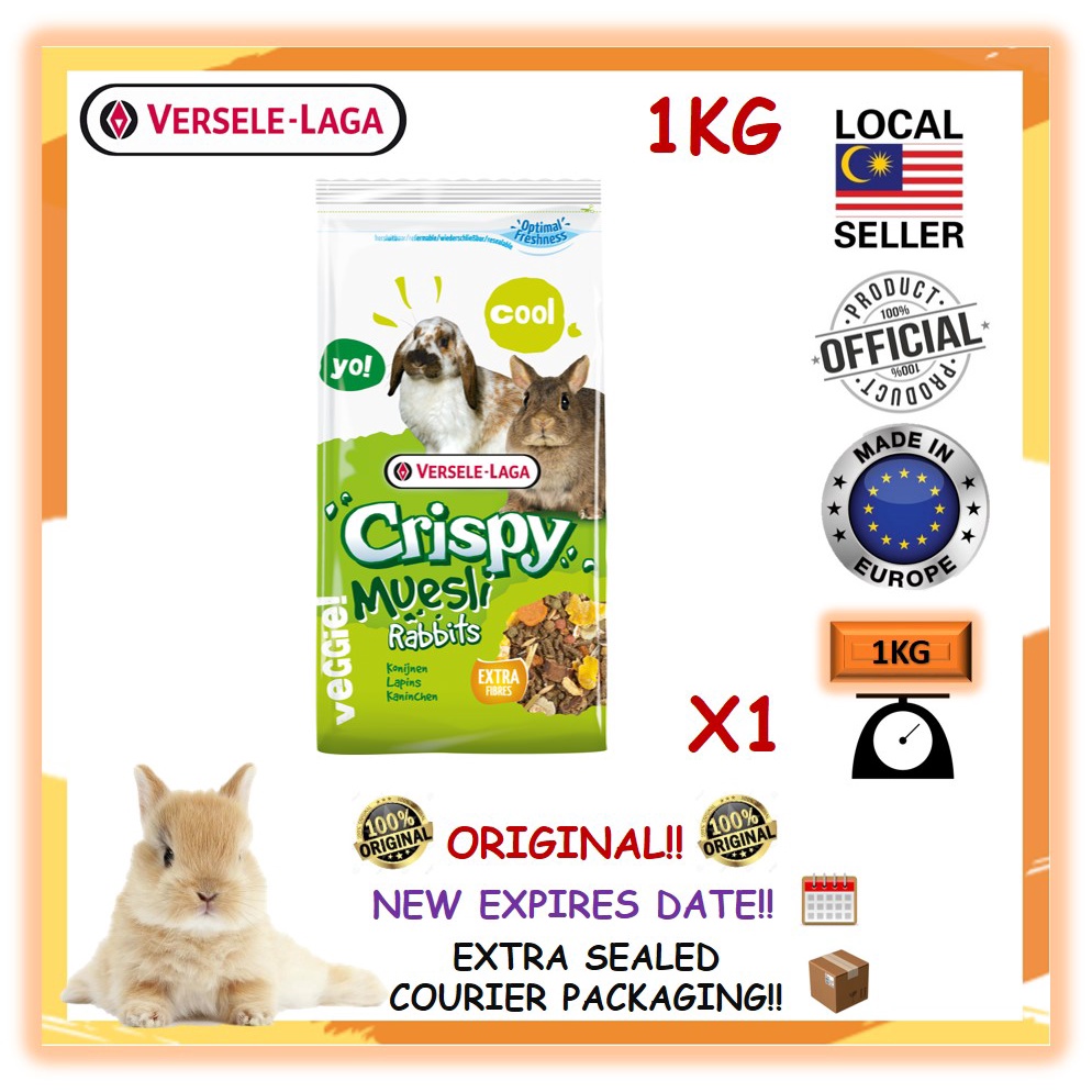 🌟100% ORIGINAL🌟 Versele Laga Rabbit Crispy Muesli / Premium Rabbit Food ...