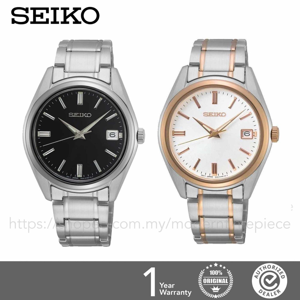 SEIKO SUR317P1/SUR319P1/SUR322P1 Classic Quartz Blue & Black Dial Watch ...