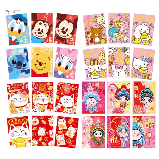 【6pcs/pack】 Angpow Red Packet Cute Cartoon Ang Pao Angpao Ang bao CNY ...