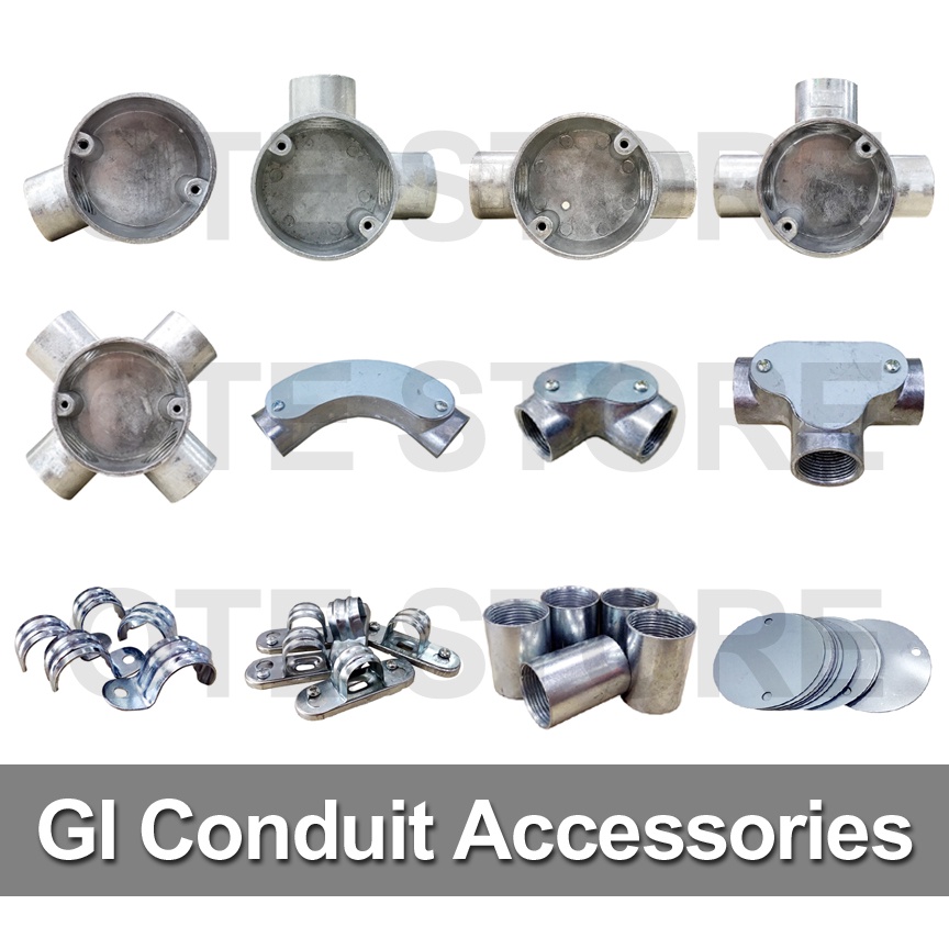 20mm 3/4 Inch GI Conduit Accessories (1way/2way/3way/4way/Elbow/Tee ...