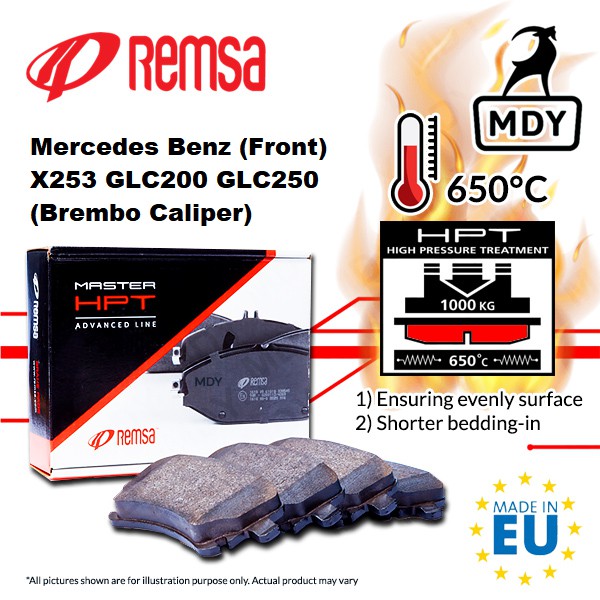 Remsa Front Mercedes Benz X253 GLC200 GLC250 Brake Pad (Brembo Caliper ...