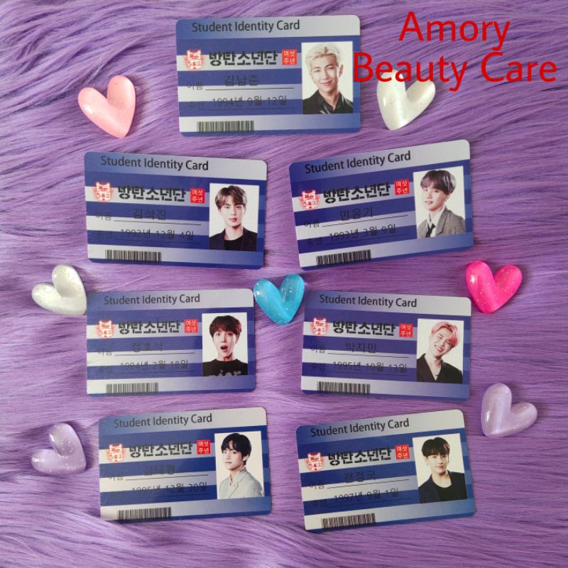 Student Identity Card BTS Thin Material / BTS ID Card / BTS Member Card ...