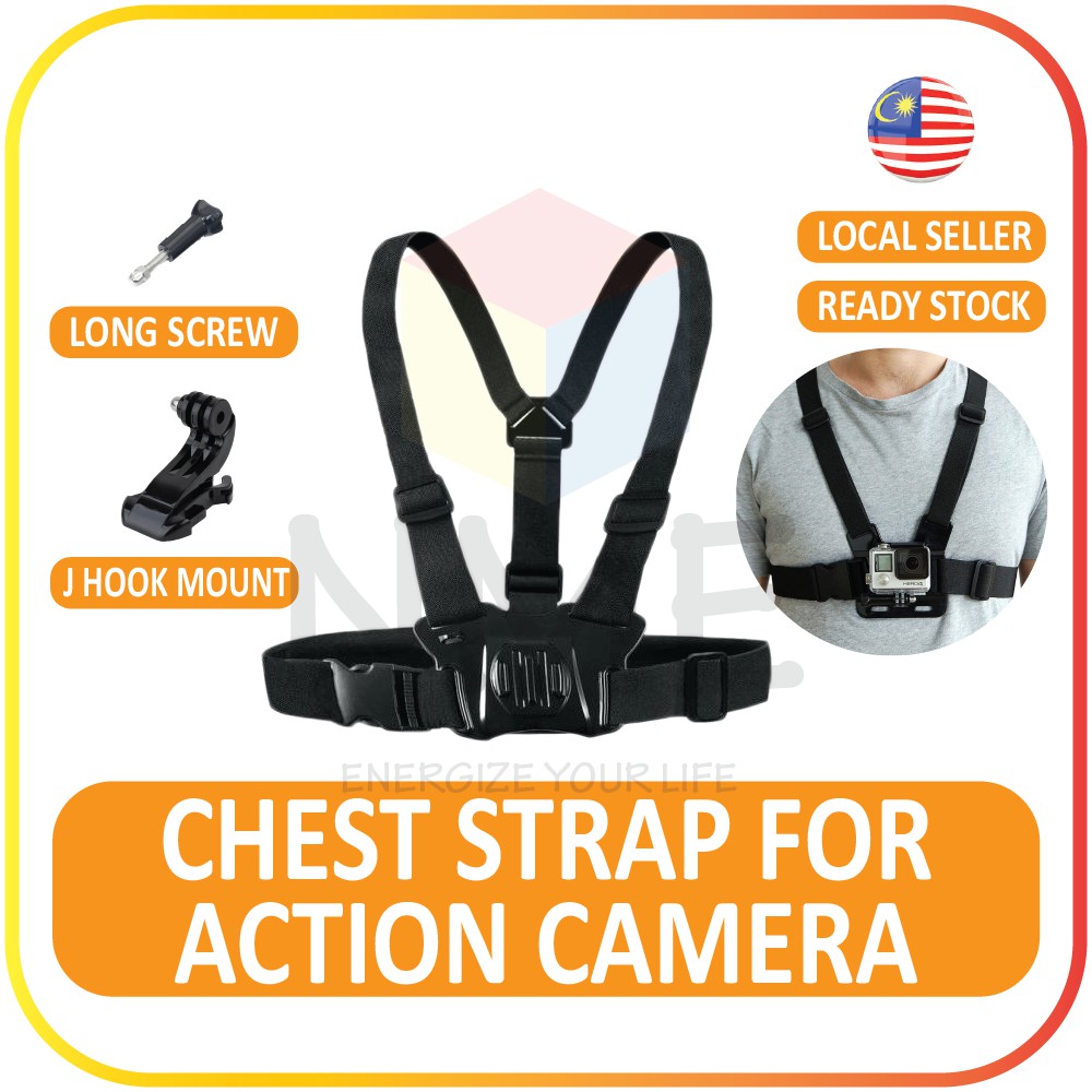 Chest Strap Mount Harness Fully Adjustable Strap for Gopro/ SJCAM/ Xiao ...