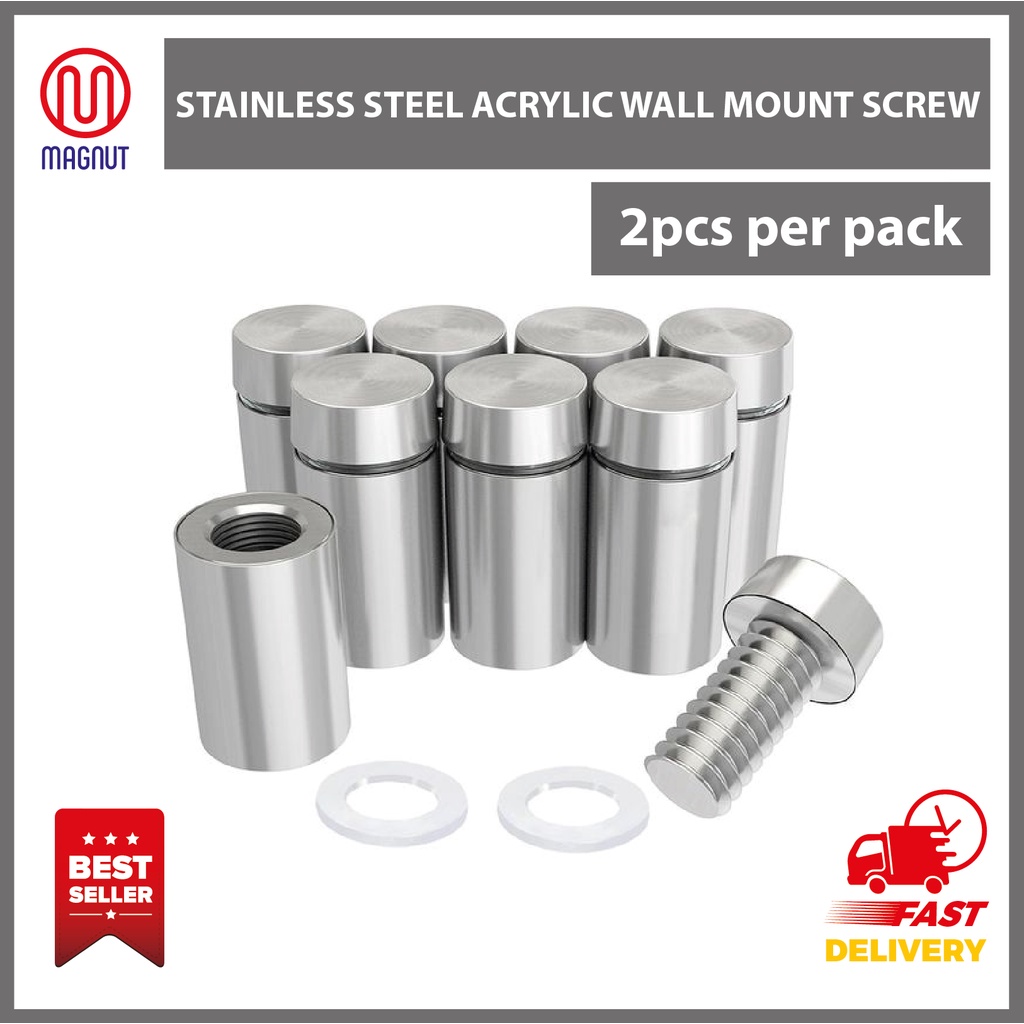 Stainless Steel Acrylic Wall Mount Screw / Glass Spacer Wall Mount ...