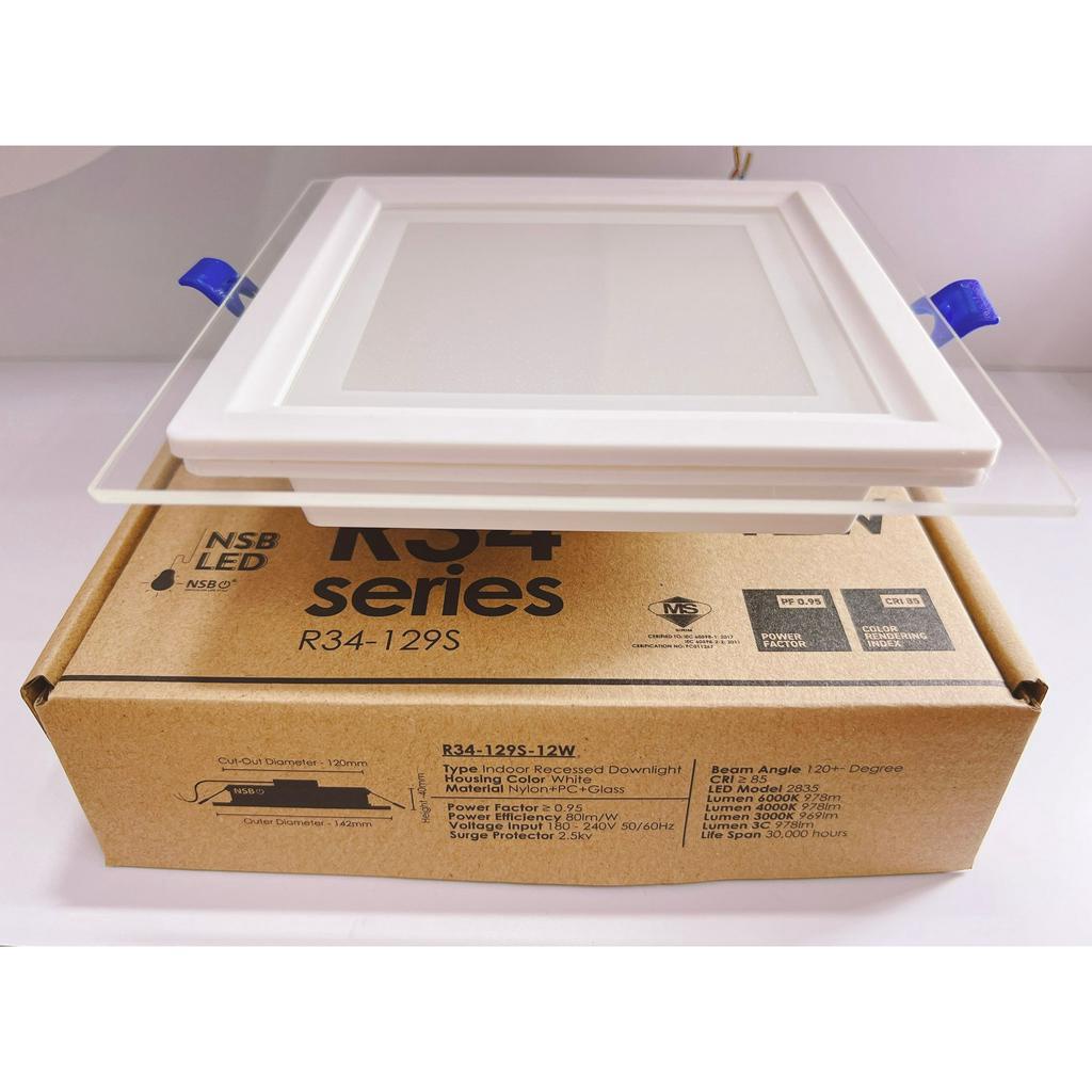 NSB 12W LED DOWN LIGHT SQUARE/NSB R34-129S 12W/ R34 SERIES | Shopee ...