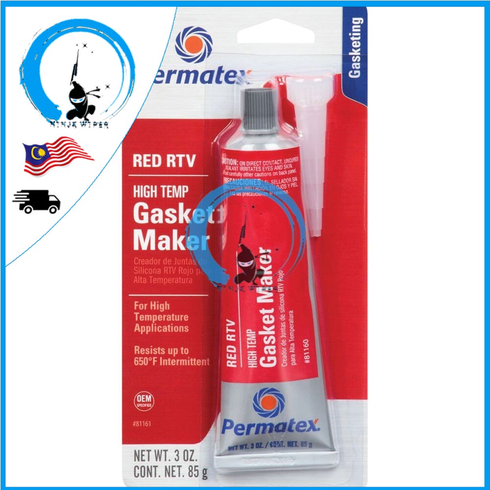 Permatex High-Temp RTV Silicone Gasket Maker - Red, 85g NJW | Shopee ...