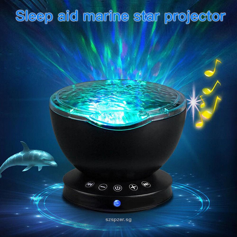 Calming Autism Sensory LED Light Projector Relax Ocean Night Music ...