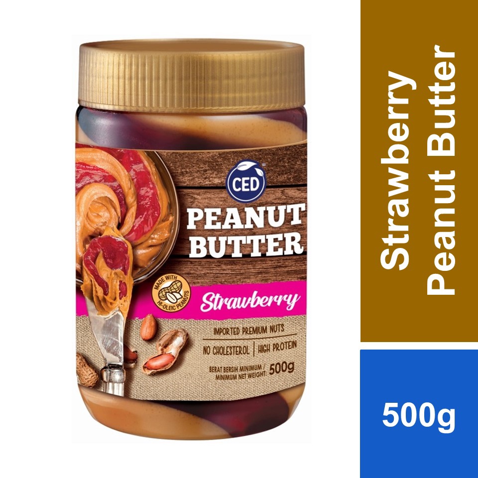 Ced Peanut Butter Strawberry Flavoured Stripes 500g | Shopee Malaysia
