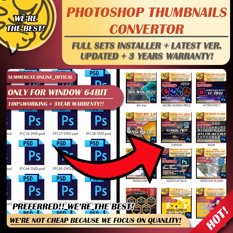 【LIFETIME】Photoshop icon to thumbnails convertor Preview PSD Files ...