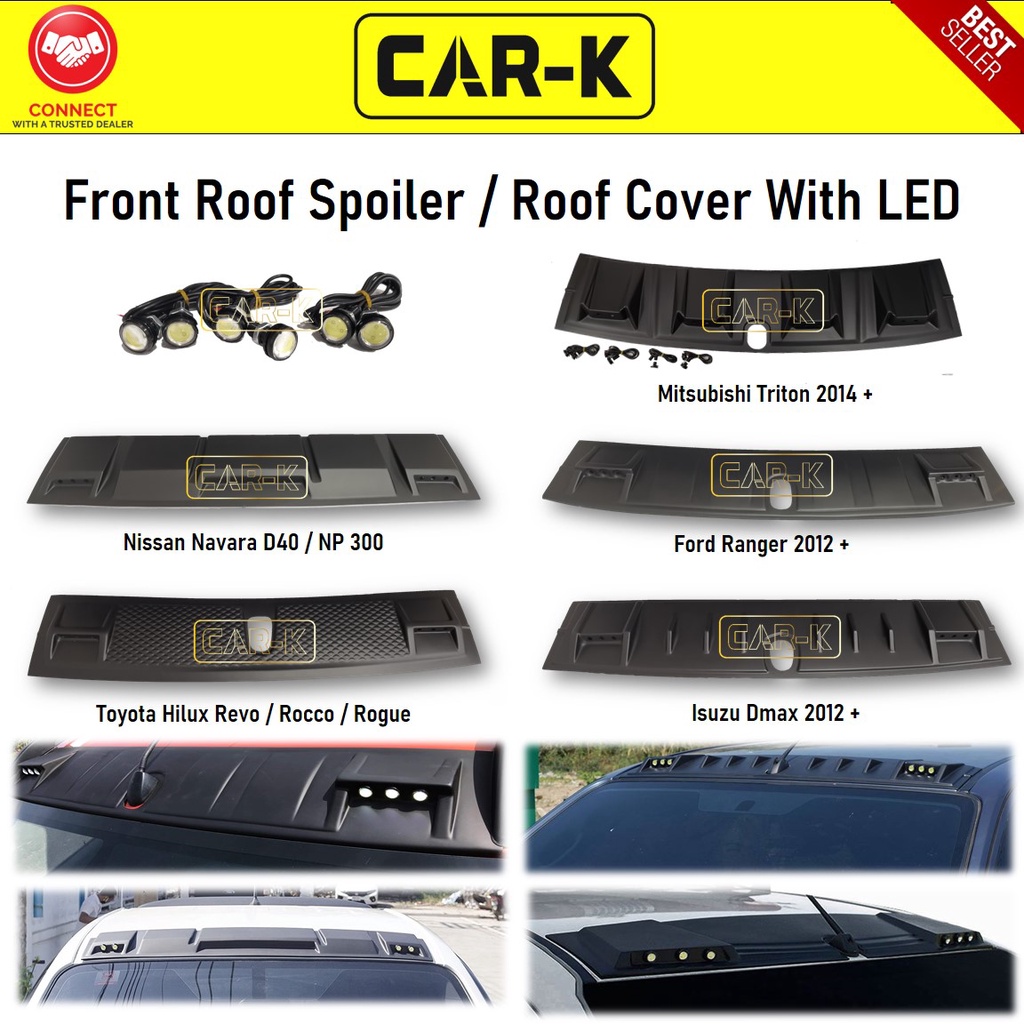 Front Roof Spoiler with LED / Front Roof LED Cover for ISUZU.DMAX/FORD ...