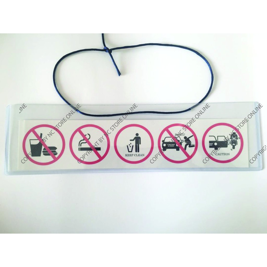 E hailing Reminder Sign Car Sticker Driver Kit [Buy 3 Free 2 VomitB ...