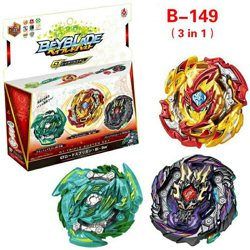 GT B-149 Beyblade Burst Triple Booster Set Lord Spriggan Dread Bahamut ...