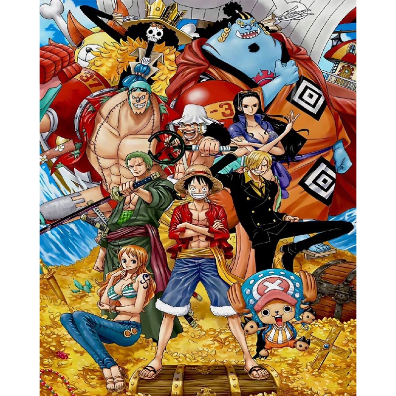 DROFE Paint By Number DIY One Piece Anime Home Decoration Gift (40 x ...