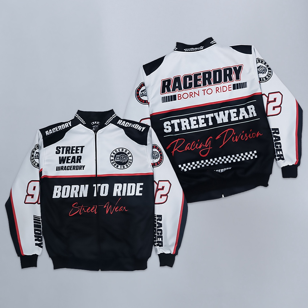 HITAM PUTIH Nascar Racing Jacket Vintage Black and White Premium ...