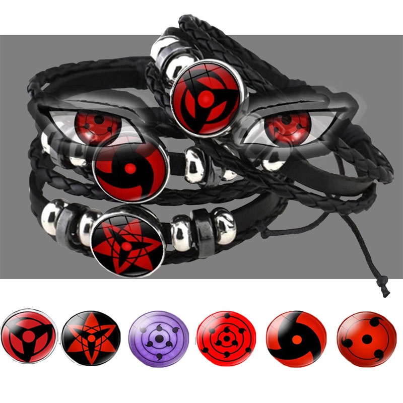 Naruto Japanese Anime Sasuke Sharingan Eye Hand Accessories Braided ...