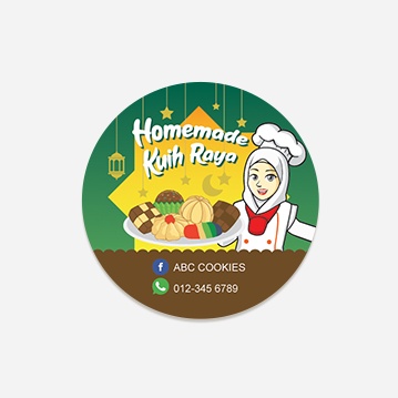 STICKER KUIH RAYA, STICKER GIFT RAYA, STICKER DOORGIFT RAYA, SELAMAT ...