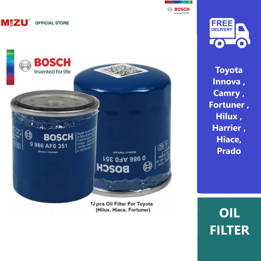 Mizu Bosch Bosch Oil Filter YZZD2 Toyota Alphard 3.0/Innova / Estima 3. ...
