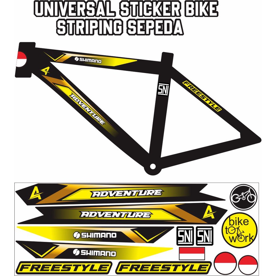 Bike MOTIF STICKER LIS BIKE STRIPING STICKER BIKE UNIVERSAL VARIATIONS ...
