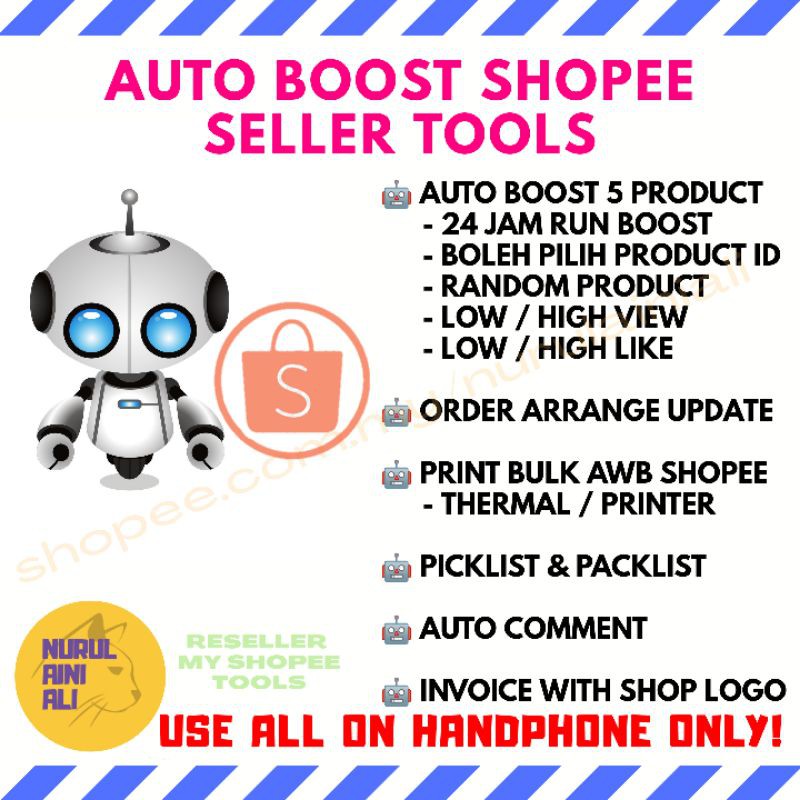 AutoBoost Tools Bot 24 Hours Auto Run Bot | Shopee Malaysia