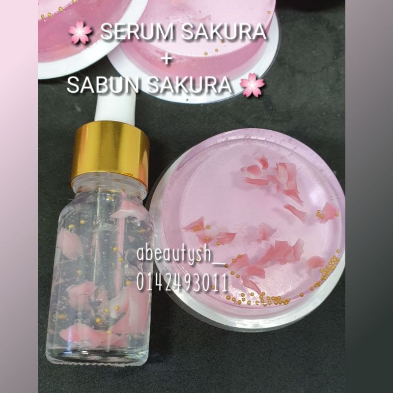 10 SET SERUM SAKURA & SABUN SAKURA 🌸 RE BRAND JE NA MA SENDIRI 🎉 BORONG ...