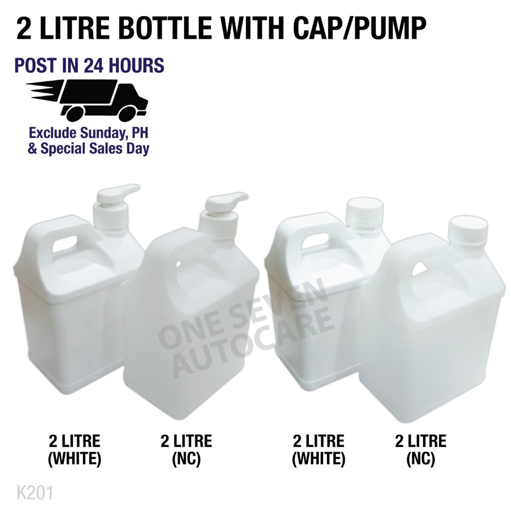 2 LITERS HDPE BOTTLE/ 2000ML EMPTY CONTAINER/ SCREW CAP/PUMP | Shopee ...