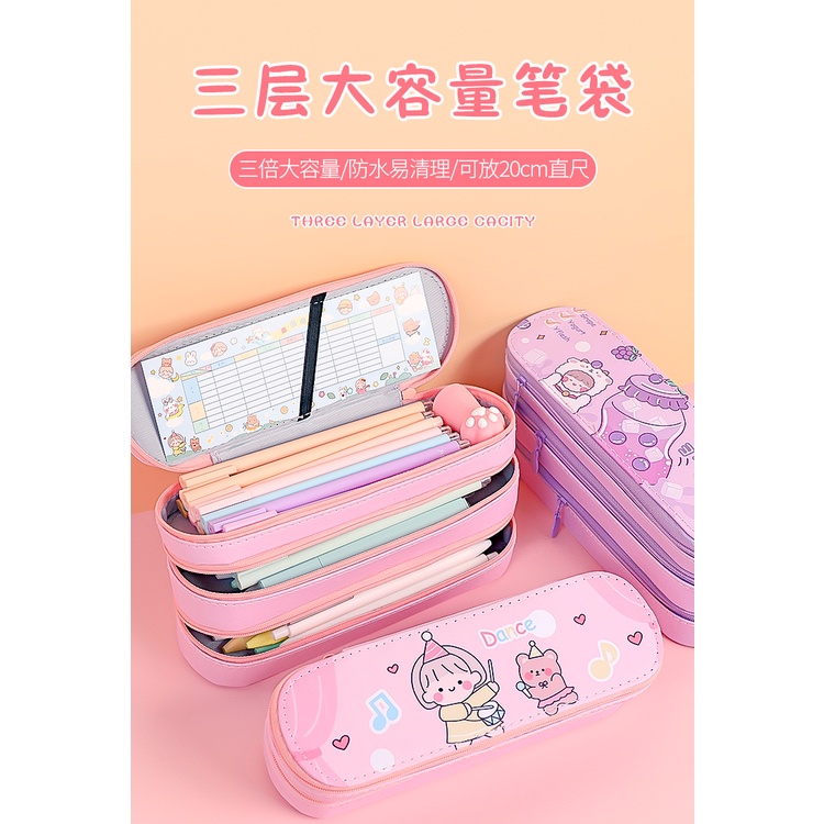 🔥Ready Stock🔥 Cartoon 3 Layer Pencil Case Cute for Children ...
